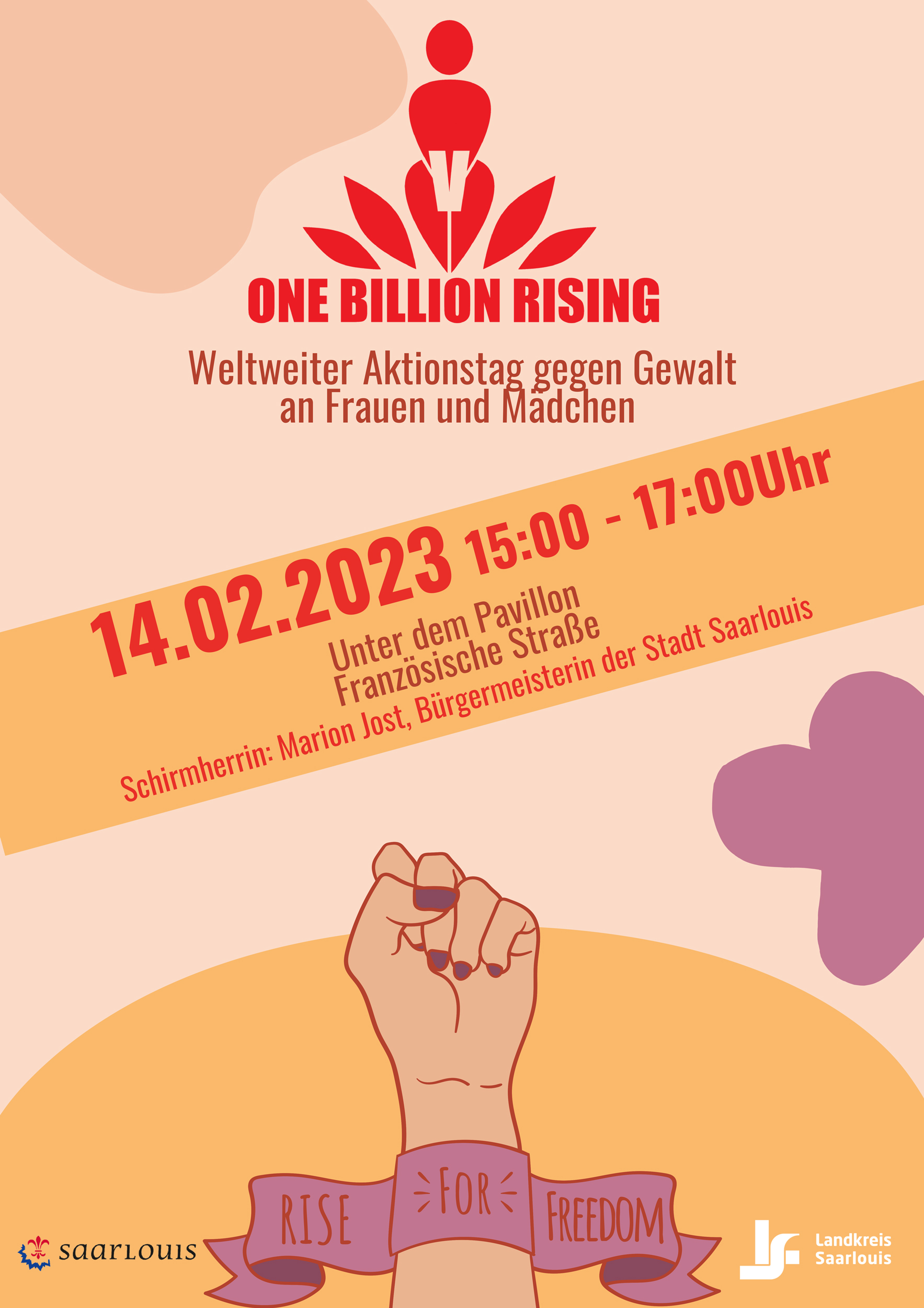 Landkreis Saarlouis Aktion „One Billion Rising“ in Saarlouis